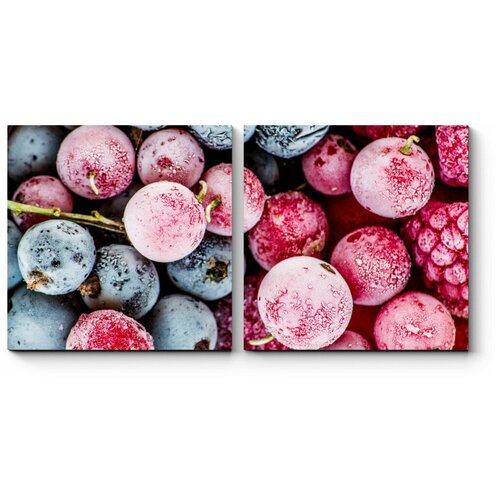 Модульная картина Ледяные ягоды 150x75