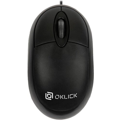 Комплект 2 штук, Мышь компьютерная Oklick 105S черный оптическая 800dpi/3but (400941)