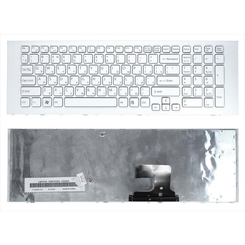 Клавиатура для Sony Vaio V116646H RU белая с рамкой