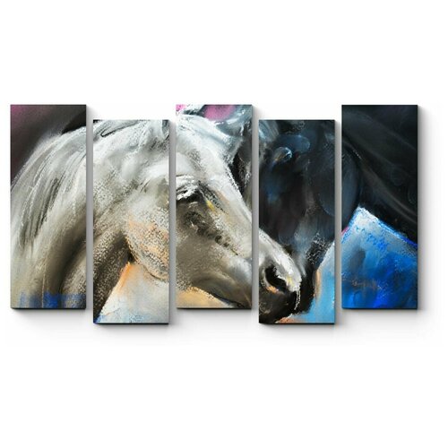 Модульная картина Влюбленная пара лошадей 160x92