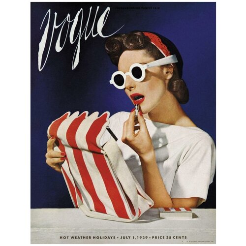 Постер / Плакат / Картина Vogue - Солнечные очки 40х50 см в раме