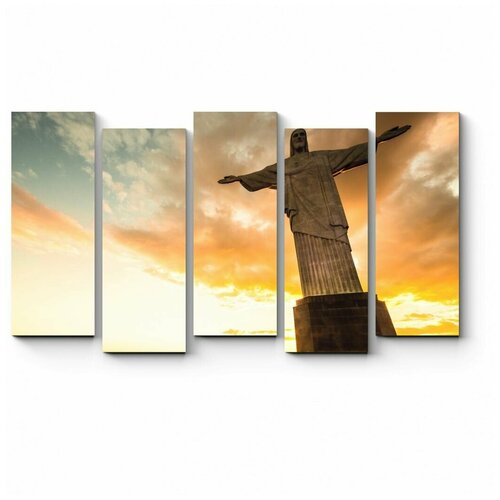 Модульная картина Изумительный закат в Рио-де-Жанейро 160x92