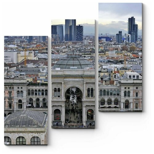 Модульная картина Панорама потрясающего Милана 90x96