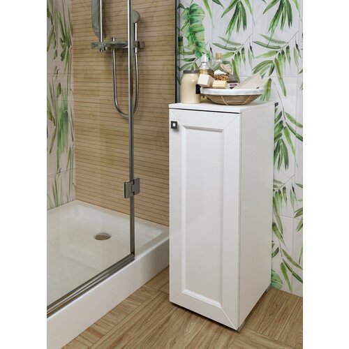 Шкаф для ванной комнаты, REGENT style, Пенал Гранд 1дверь, белый, правый, 83,6*30*35