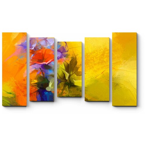 Модульная картина Цветущие краски весны 130x78
