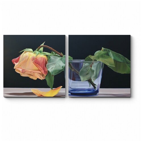 Модульная картина Чайная роза 130x65