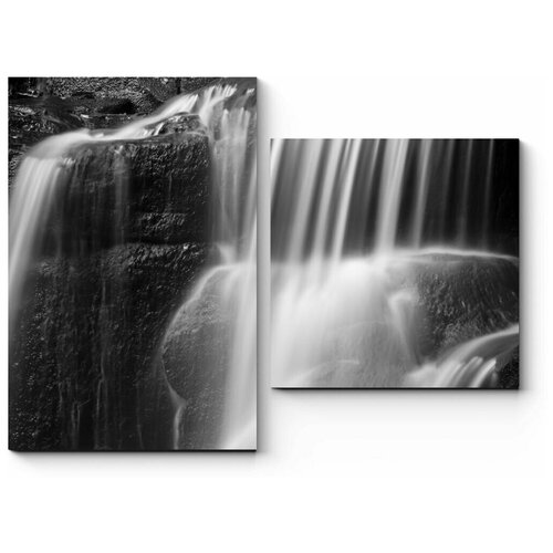 Модульная картина Монохромный водопад150x113