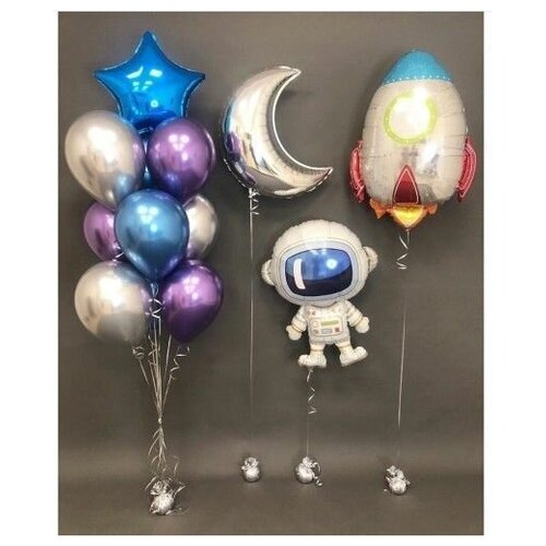 Композиция из шаров на День Рождения Космическое небо