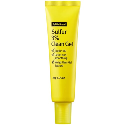 By Wishtrend Sulfur 3% Clean Gel Локальный гель для лица против акне с серой, 30 мл