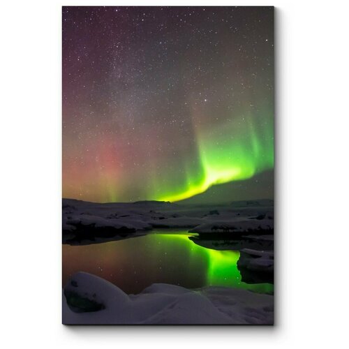 Модульная картина Прекрасное сияние Исландии 40x60