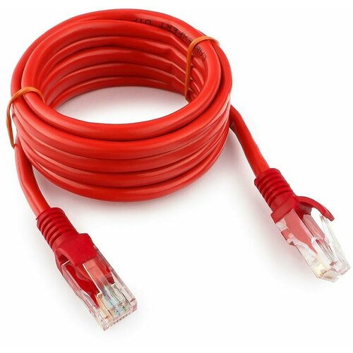 Набор из 3 штук Патч-корд UTP Cablexpert PP12-2M/R категория 5e, 2 м, литой, многожильный, красный
