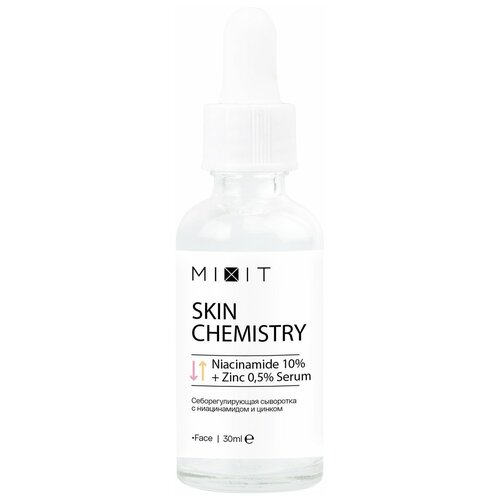MIXIT Skin Chemistry Niacinamide 10% + Zinc 0,5% Serum Себорегулирующая сыворотка с ниацинамидом и цинком, 30 мл