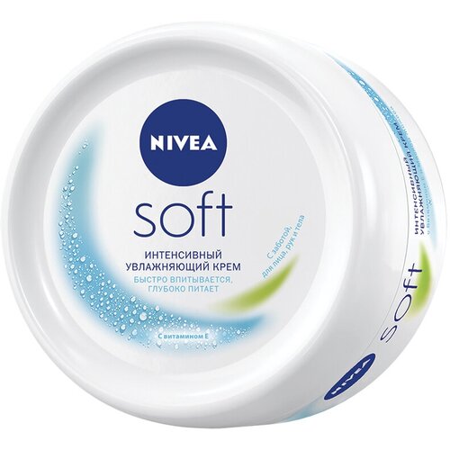 Nivea Интенсивный увлажняющий крем NIVEA Soft для лица, рук и тела с маслом жожоба и витамином Е, 100 мл
