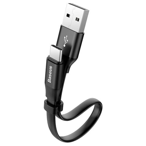 Кабель Baseus Portable USB - USB Type-C (CATMBJ), 0.23 м, 1 шт., черный