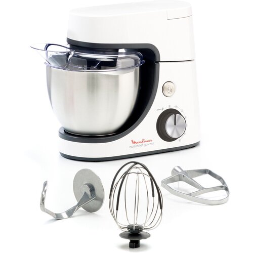 Кухонная машина Moulinex QA5101 Masterchef Gourmet, 1100 Вт, белый/серебристый/черный