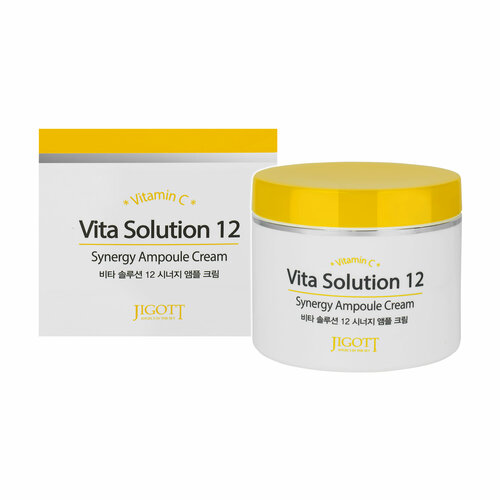 JIGOTT VITA SOLUTION 12 SYNERGY AMPOULE CREAM Ампульный крем для лица 100мл