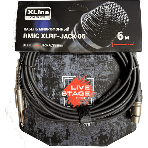 Кабель аудио 1xJack - 1xXLR Xline Cables RMIC XLRF-JACK 06 6.0m