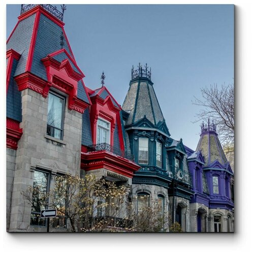 Модульная картина Красочные Викторианские дома в Канаде40x40