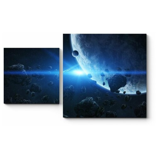 Модульная картина Метеоритный удар 180x108