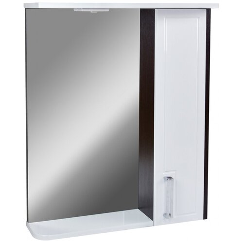 Зеркало-шкаф Мираж 60 DORATIZ 2711.092, правый, белый, венге с подсветкой и розеткой