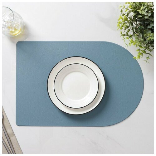 Салфетка сервировочная на стол «Тэм», 45×29,5 см, цвет голубой