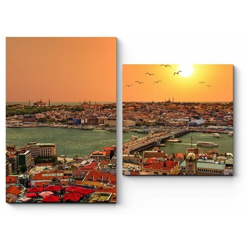 Модульная картина Панорама солнечного Стамбула 40x30