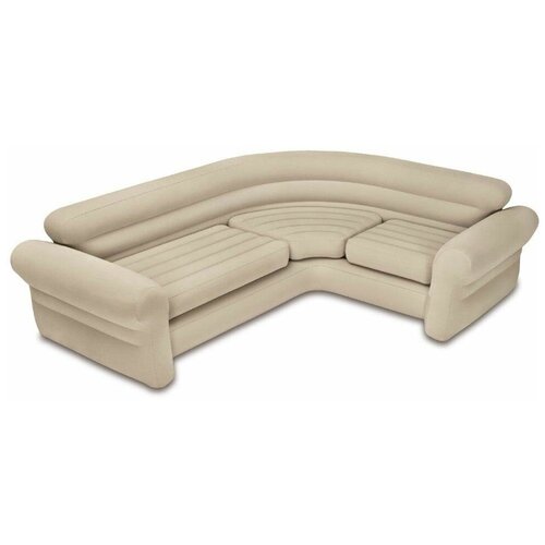 Надувной диван Intex Corner Sofa (68575), 257х203 см, бежевый