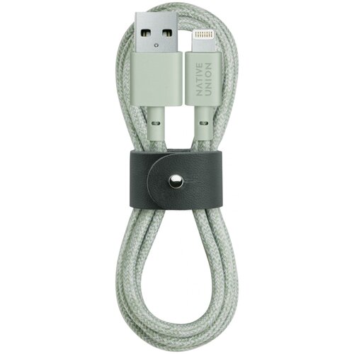 Кабель Native Union Belt USB - Lightning MFI, 1.2 м, neo-mint