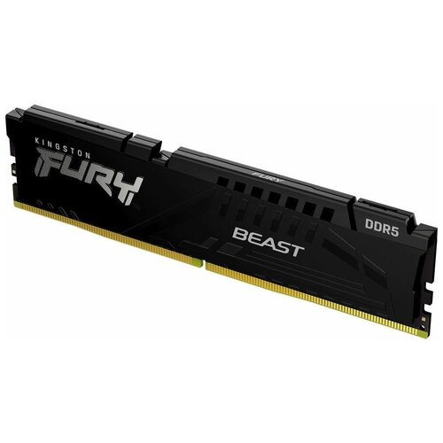 Модуль памяти Kingston 16GB DDR5 5600 DIMM FURY Beast Black XMP Gaming Memory Non-ECC, CL40, 1.25V, 1RX8 288-pin 16Gbit