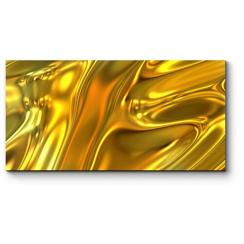 Модульная картина Расплавленное золото 100x50