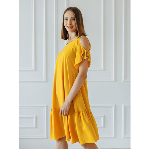Платье Текстильный Край, размер 48, желтый