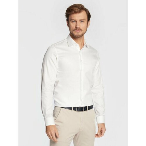 Рубашка CALVIN KLEIN, размер 39 [KOLNIERZYK], белый