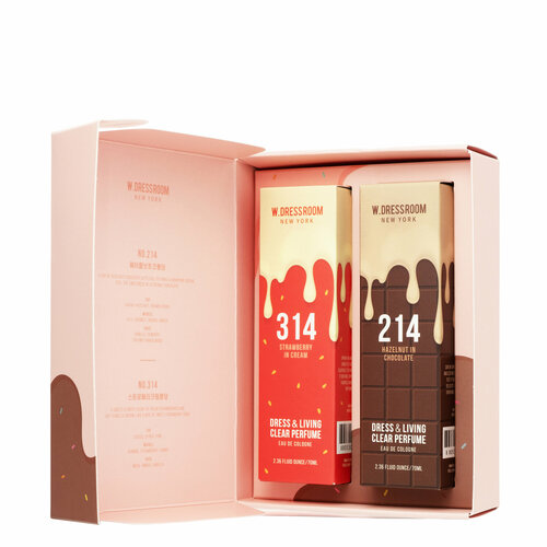 Набор парфюмированного спрея | W. Dressroom Dress & Living Clear Perfume № 214 Hazelnut in Chocolate 70ml, № 314 Strawberry in Cream 70ml