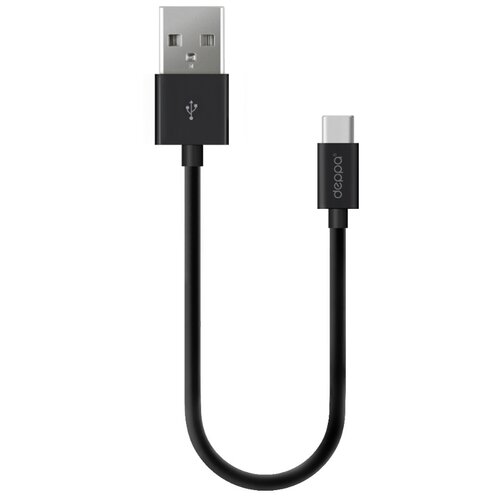 Кабель Deppa USB Type-A - USB Type-C (72313), 2 м, 1 шт., черный..