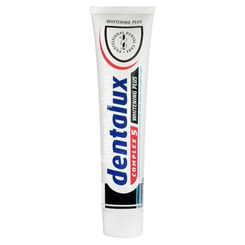 Зубная паста Dentalux Whitening Plus отбеливающая для чувствительных зубов и десен для ежедневного применения, брекетов, укрепляющая, 125 мл