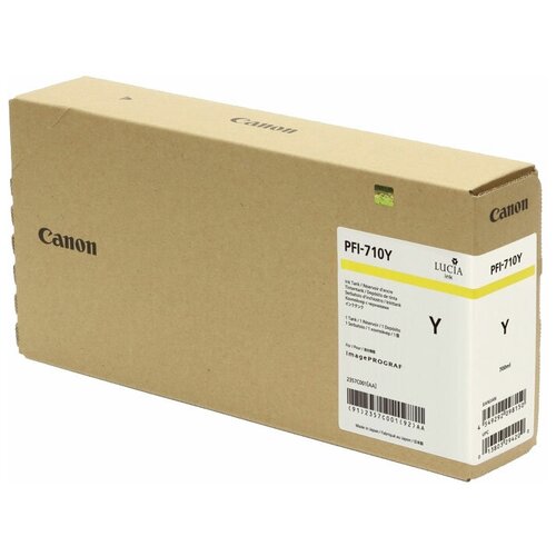Картридж Canon PFI-710Y (2357C001), 700 стр, желтый