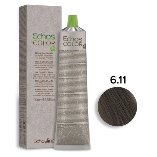 ECHOS LINE, ECHOS COLOR, Крем-краска №6.11 NEW - тёмно-русый ультрахолодный, 100 мл