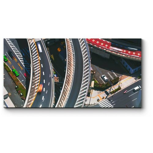 Модульная картина Надземные дороги Токио100x50