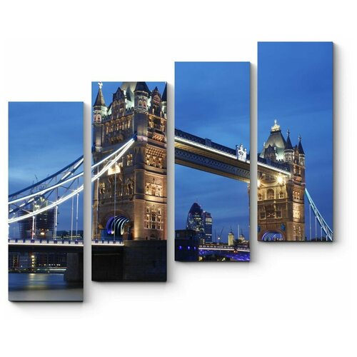 Модульная картина Тауэрский мост на закате дня, Лондон 140x121