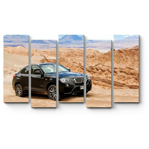 Модульная картина BMW Х4 в пустыне120x69
