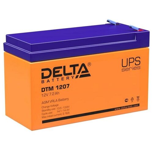Аккумулятор 12В 7А. ч. Delta DTM 1207 (4шт. в упак.)