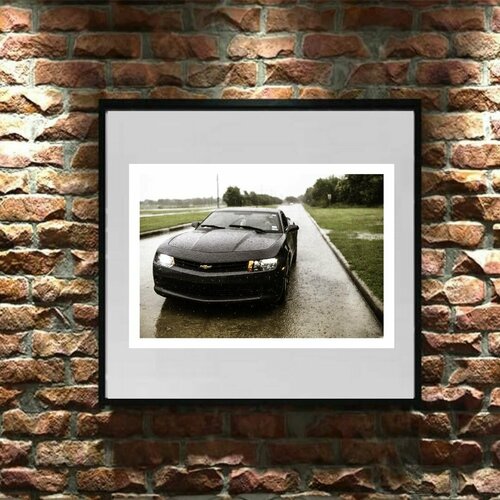 Постер "Chevrolet Camaro под дождем" из коллекции "Автомобили" А4