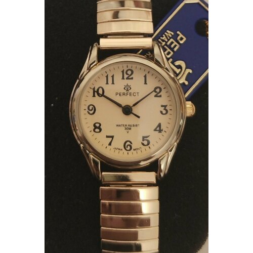 Наручные часы Perfect кварцевые женские на браслете резинка золотистого цвета X075GG, золотой