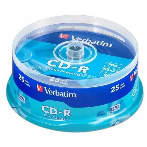 Диск CD-RVerbatim700Mb 52x Extra Protection, 25 шт.