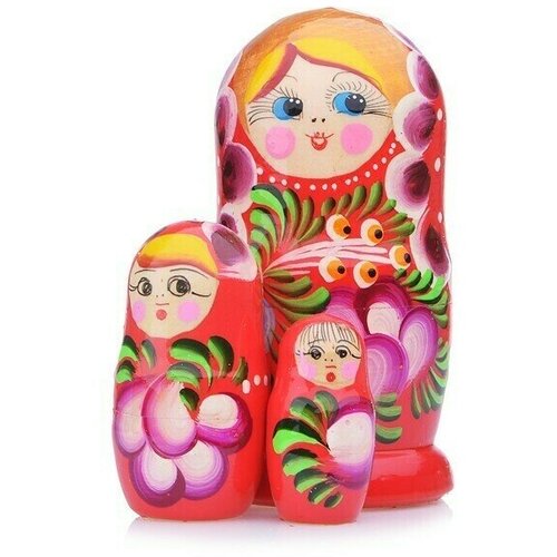 Матрешка Русские народные игрушки 3 куколки