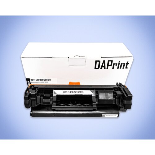 Картридж лазерный DAPrint W1360X (136X) для принтера HP, черный, с чипом