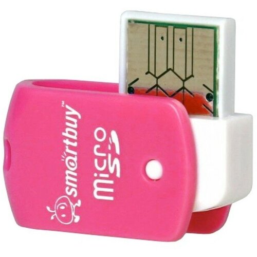 Кардридер Smartbuy MicroSD, SBR-706 (Розовый)