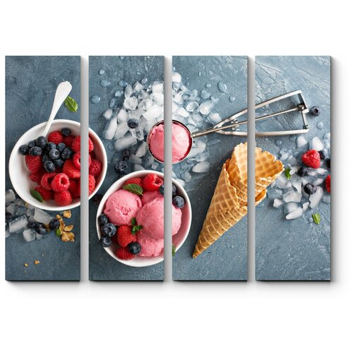 Модульная картина Домашнее мороженое 120x90