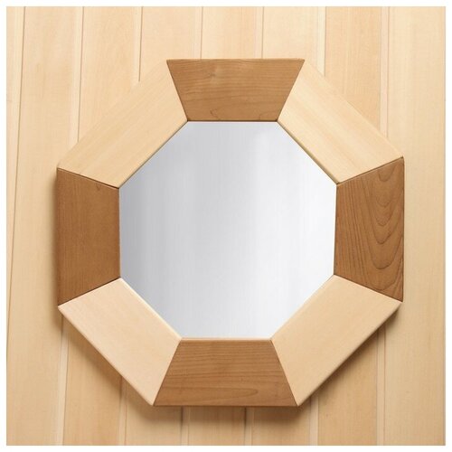 Зеркало восьмиугольное "Сота" зебра, 48х48х3 7585179