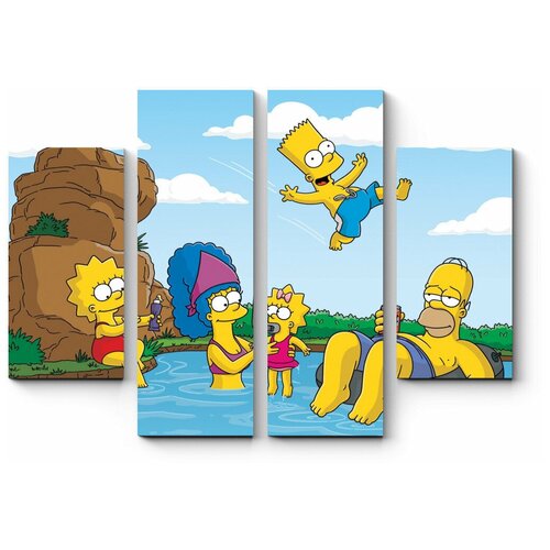 Модульная картина Симпсоны 90x68